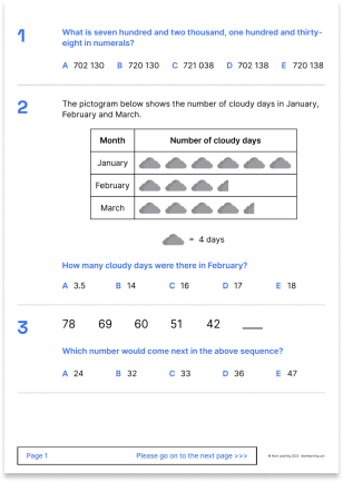 Free 11 plus practice paper